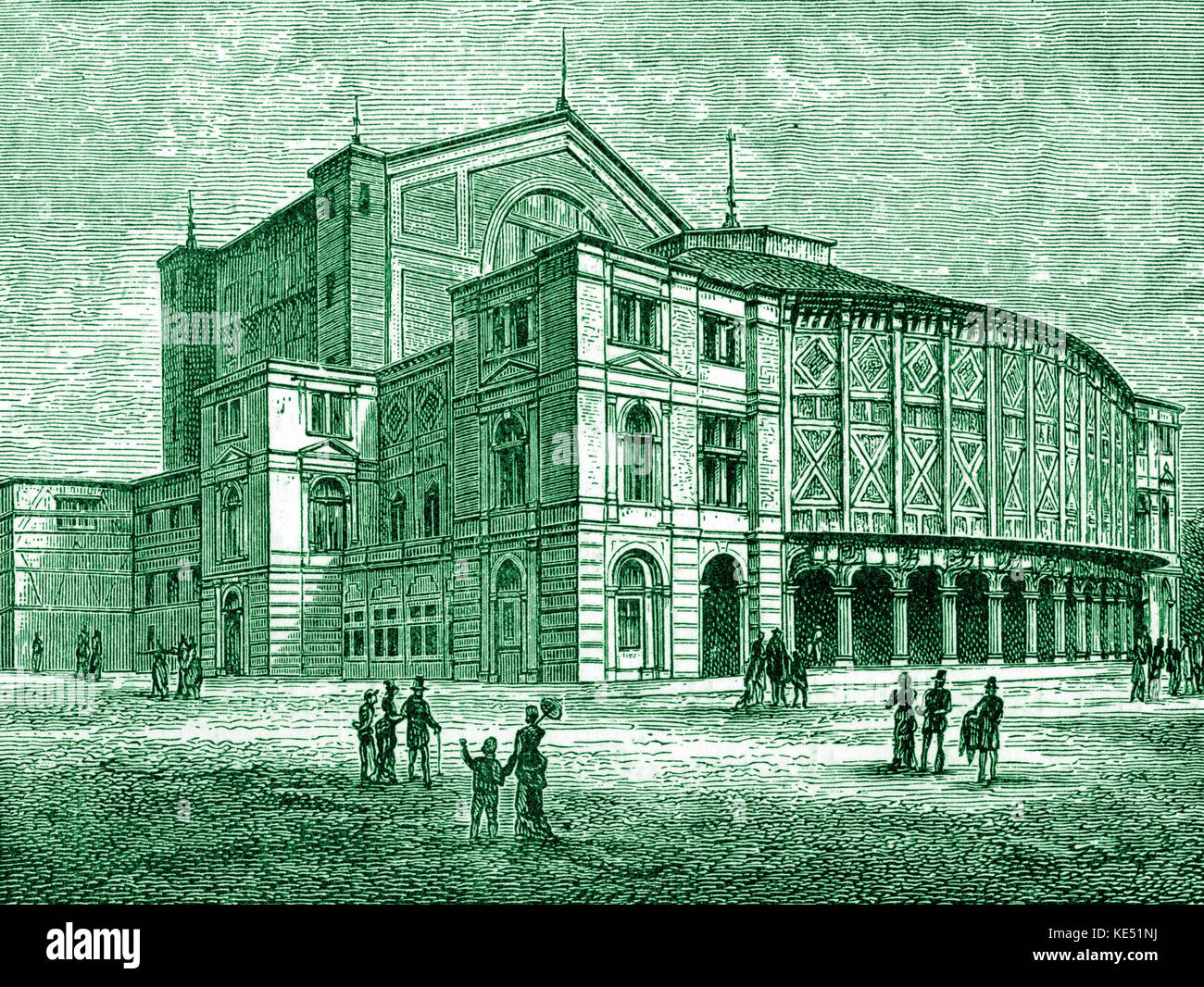 Bayreuth Festspielhaus - exterior of the Richard Wagner Theatre (opera ...