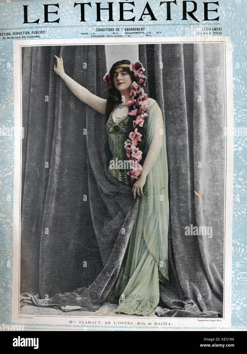 Camille Saint - Saëns 's opera 'Samson et Dalila' - Marianne Flahaut as ...