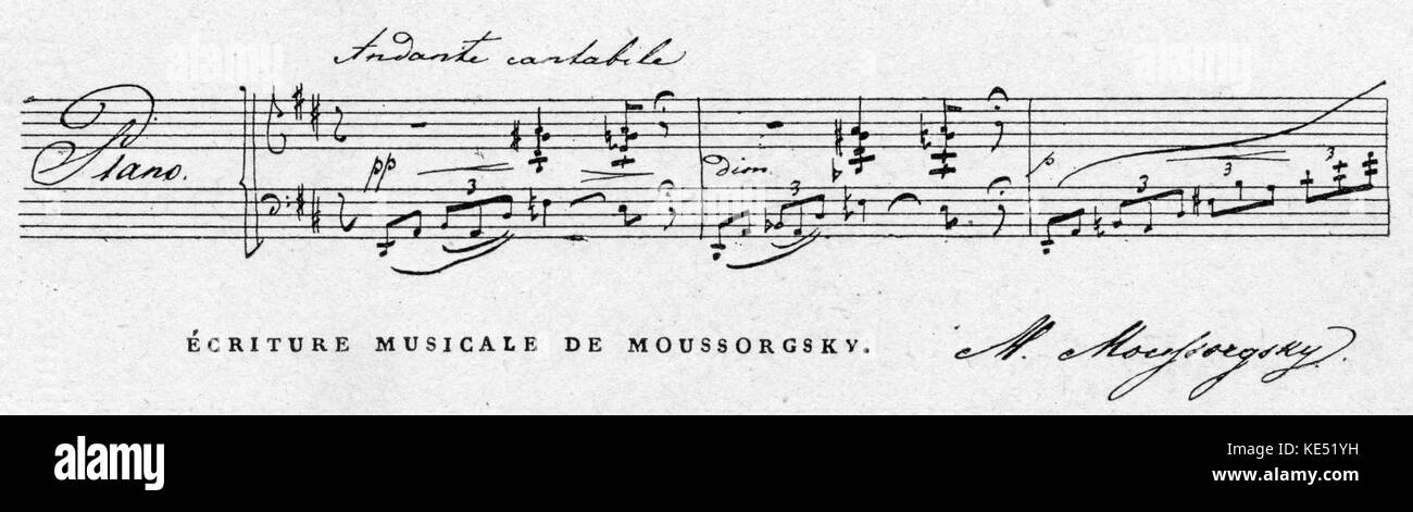 Modest mussorgsky score hi-res stock photography and images - Alamy