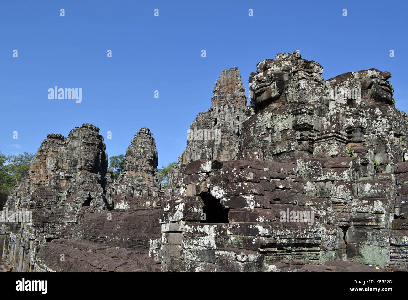 The view around Bayon Temple complex in Angkor Wat, Cambodia. It's ...