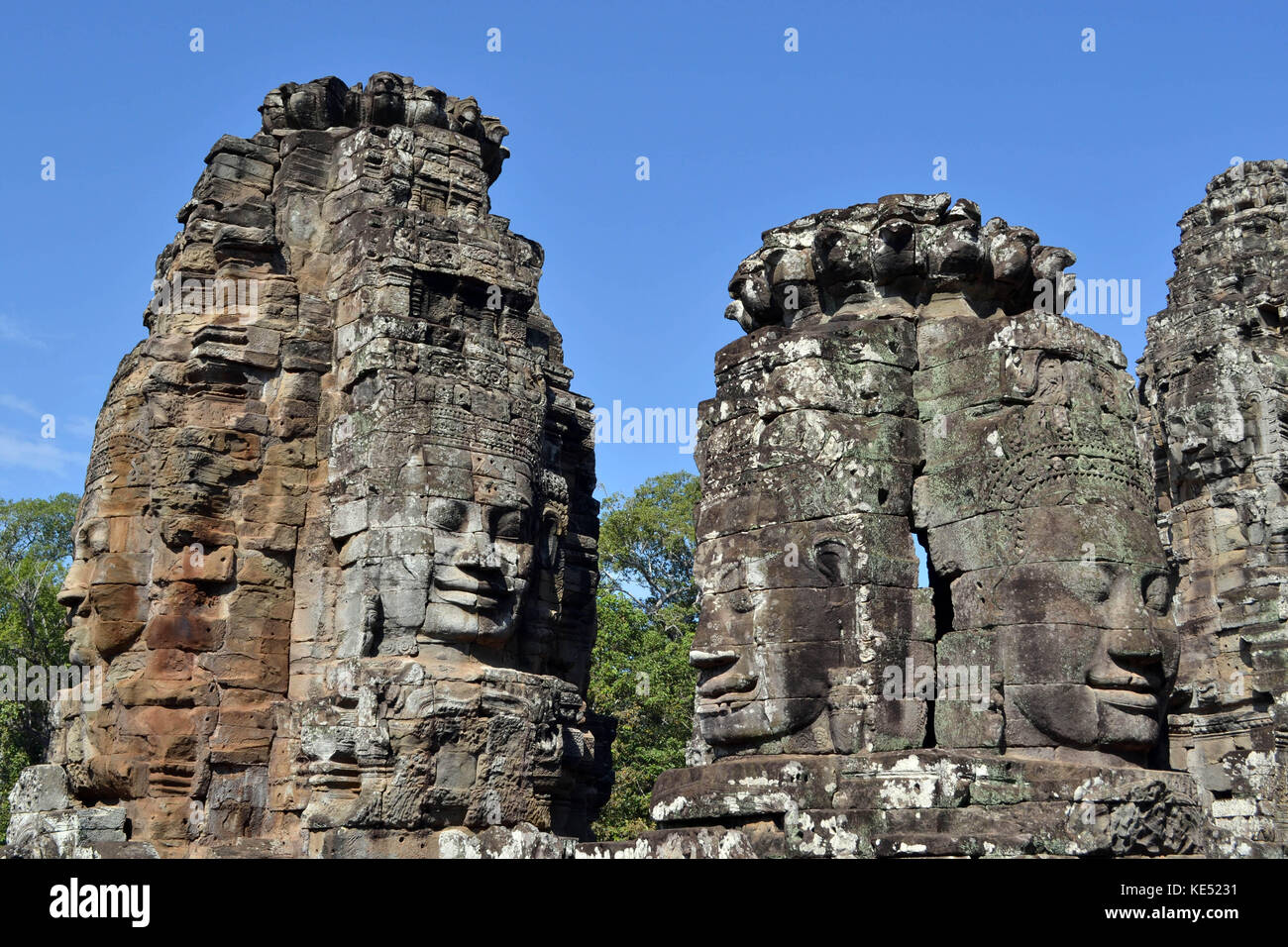 The view around Bayon Temple complex in Angkor Wat, Cambodia. It's ...