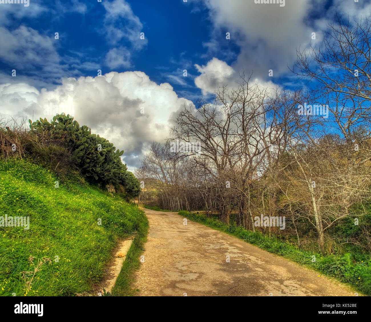 Landscape shot in HDR of Chadwick Lakes in Malta Stock Photo - Alamy
