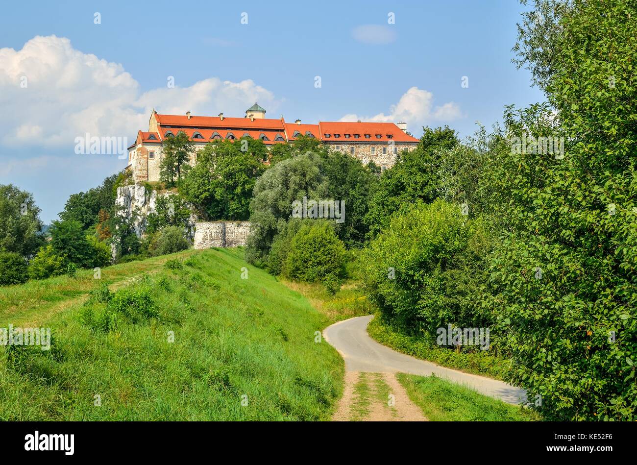 Beautiful historic monastery. Benedictine abbey in Tyniec near Krakow ...