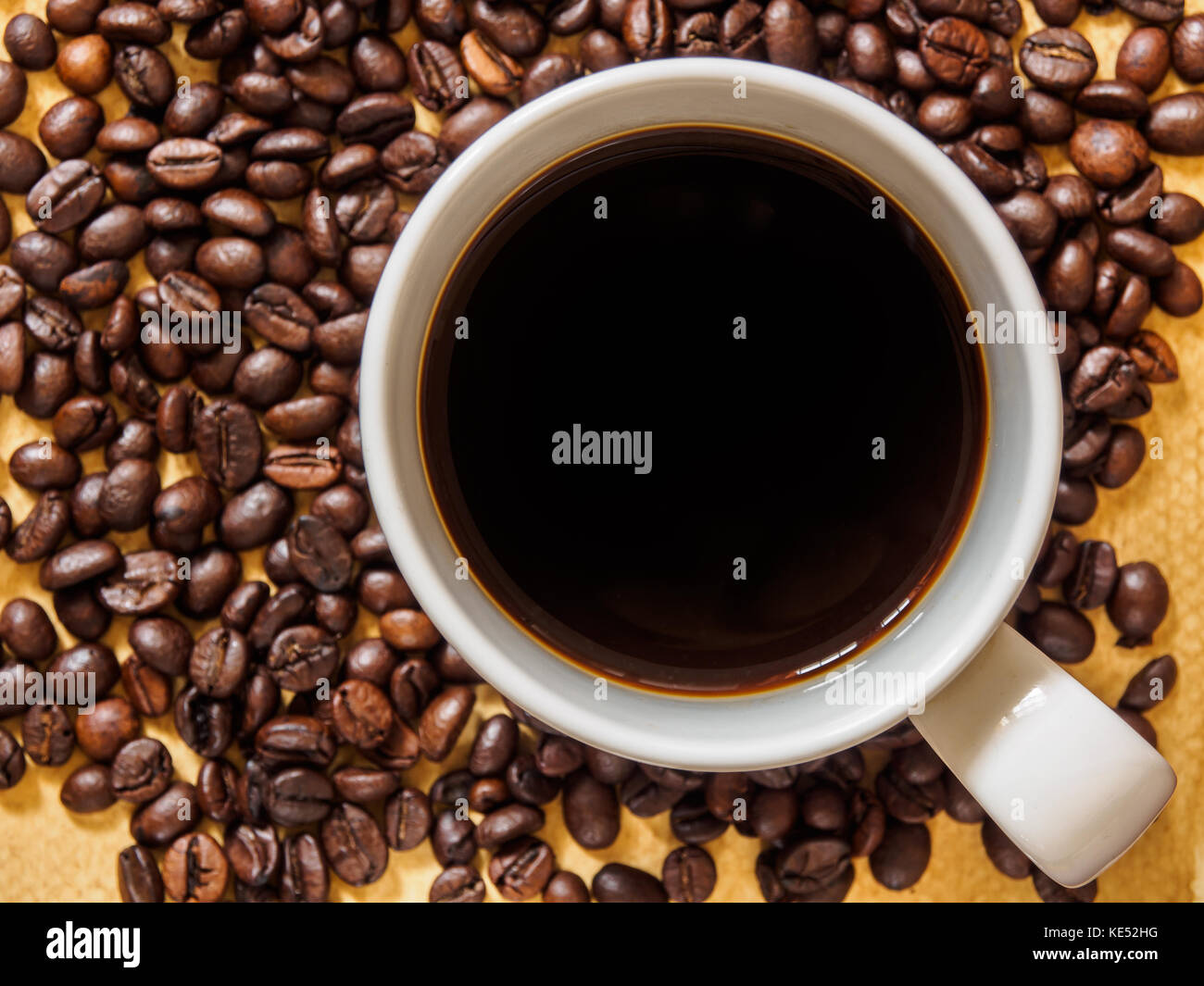 top view of espresso coffee cup Stock Photo - Alamy