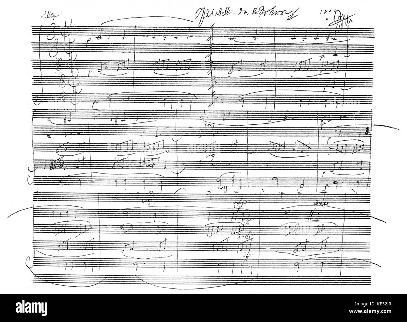 Handwritten sheet music Black and White Stock Photos & Images - Alamy