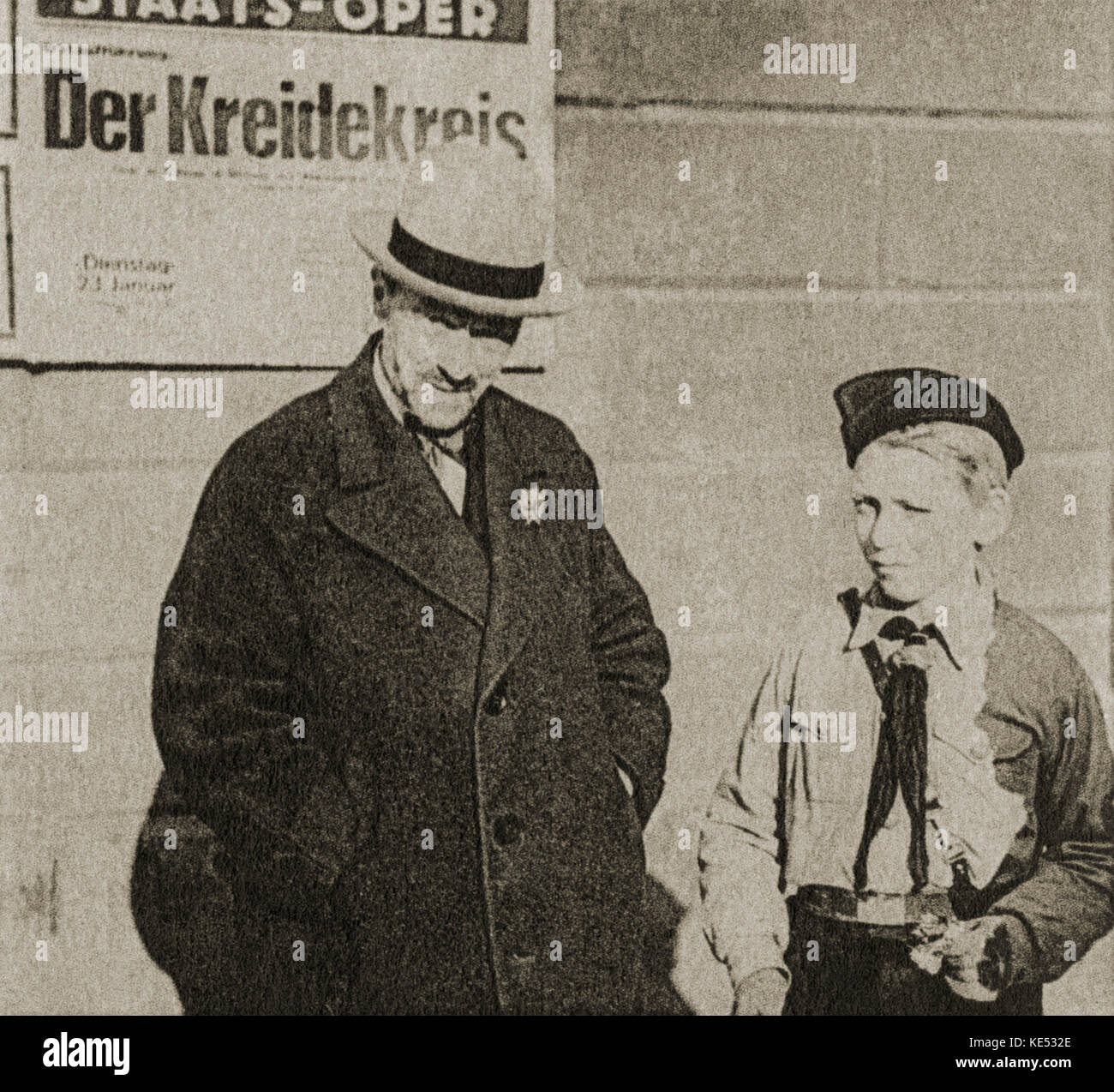 Albert Roussel in front of the Berlin Opera House with child, member of ...