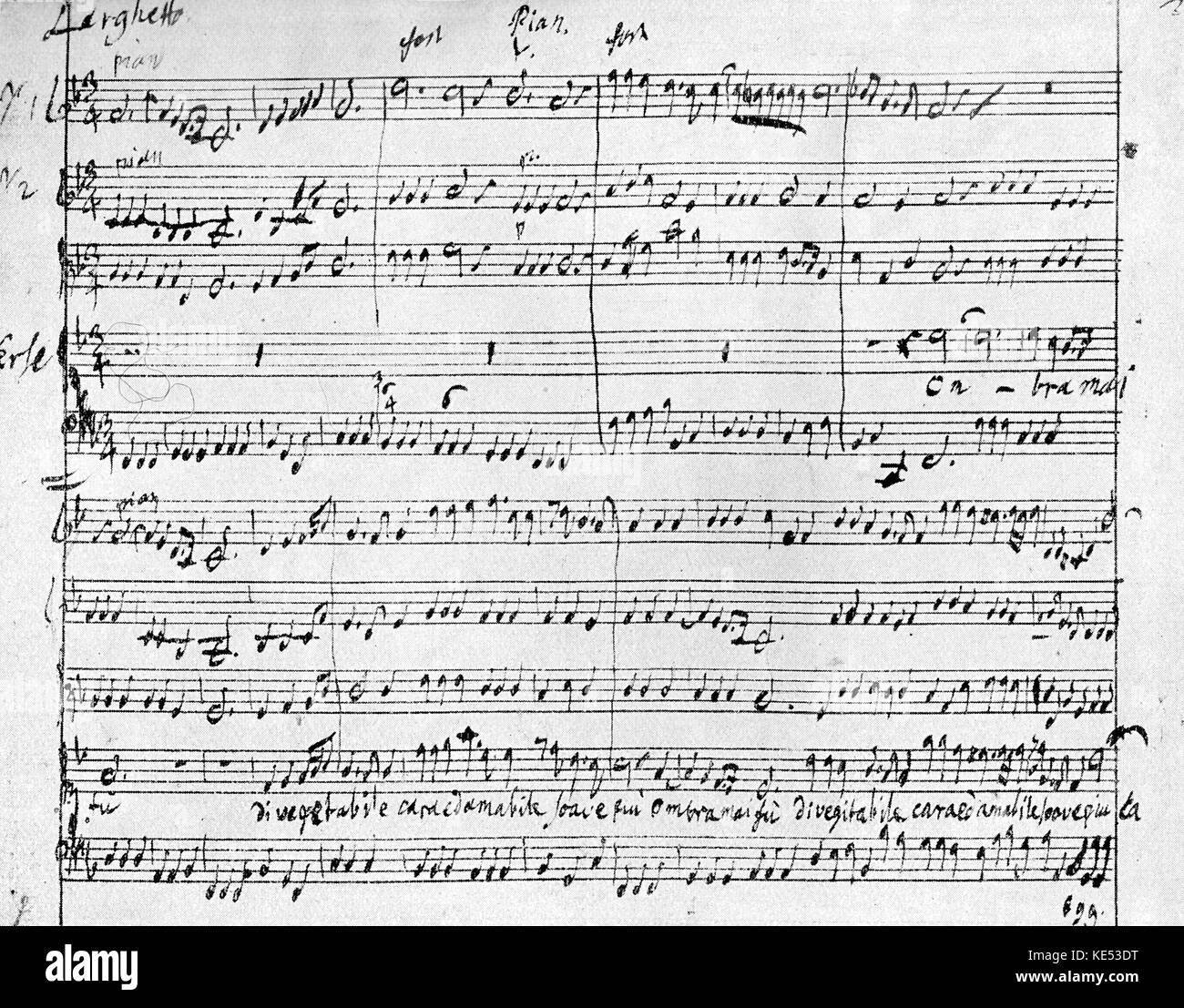 Handwritten music sheet Black and White Stock Photos & Images - Alamy