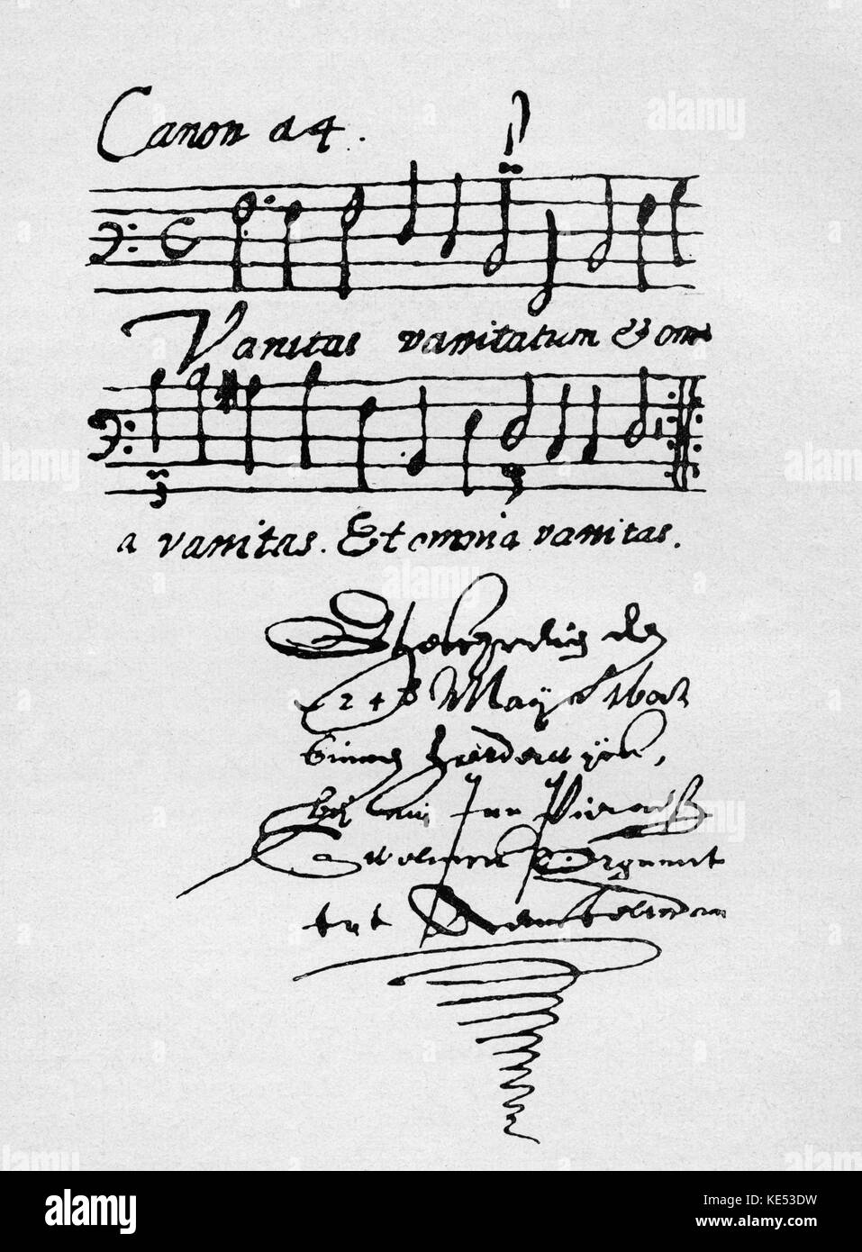 Jan Pieterszoon Sweelinck - Page of score. 'Vanitas Vanitatum' Dutch ...