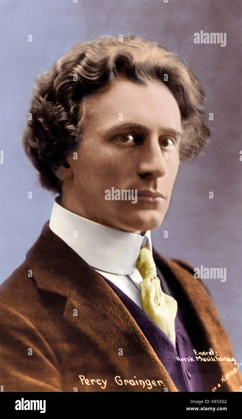 Percy Grainger, portrait. Australian-American pianist and composer ...