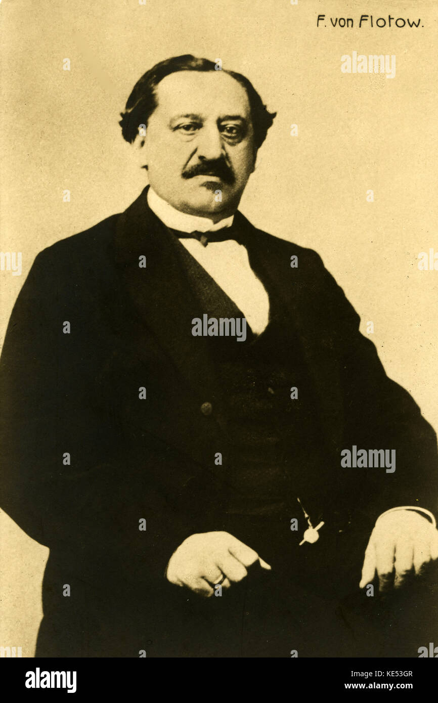 Friedrich von Flotow - portrait of the German opera composer. 1813-1883 ...