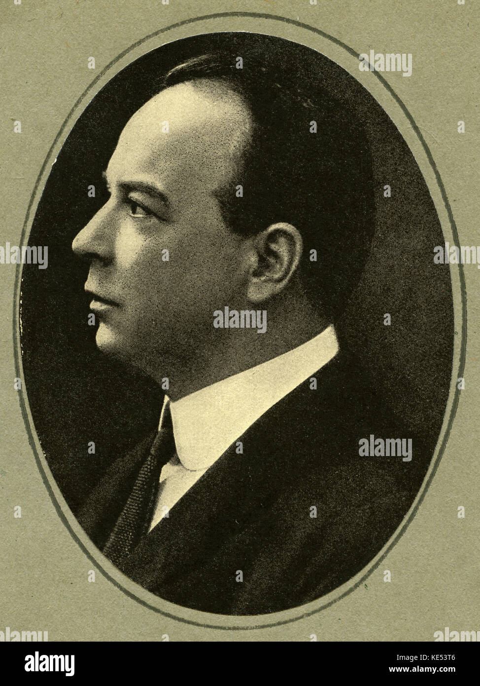 John Coates, profile portrait of the English tenor, b. 29 June 1865 ...