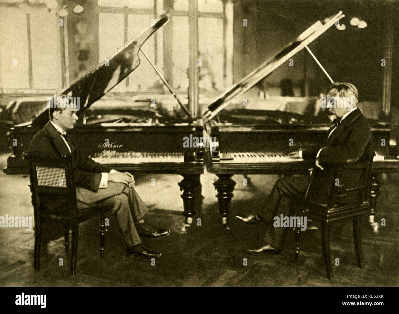 Arthur Nikisch and his son Mitja Nikisch. Hungarian-German conductor 12 ...