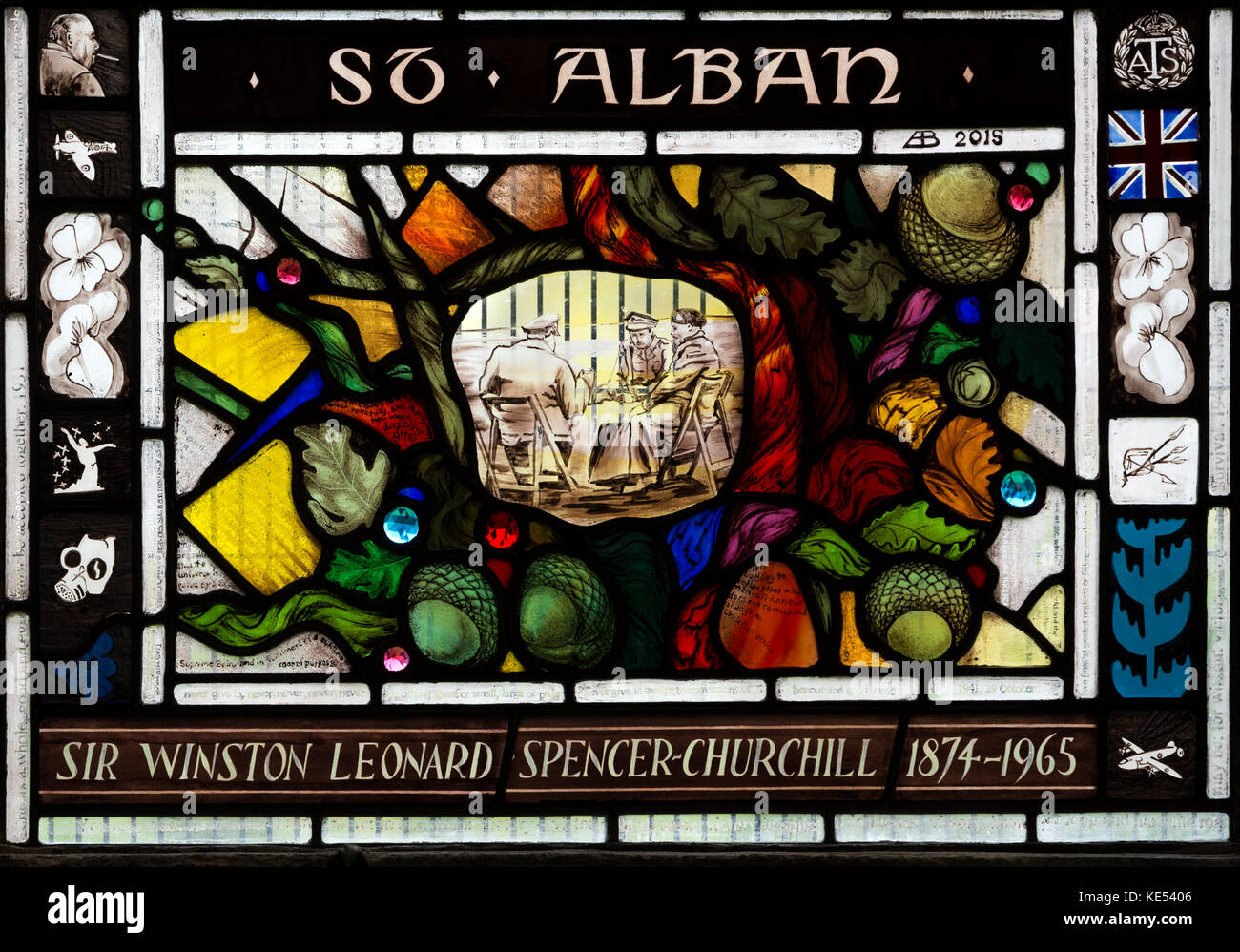 Winston Churchill memorial window by Emma Blount, St. Martin`s Church ...