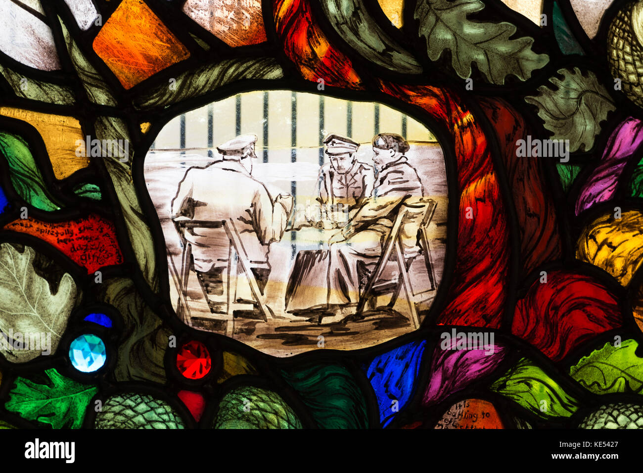 Winston Churchill memorial window by Emma Blount, St. Martin`s Church ...