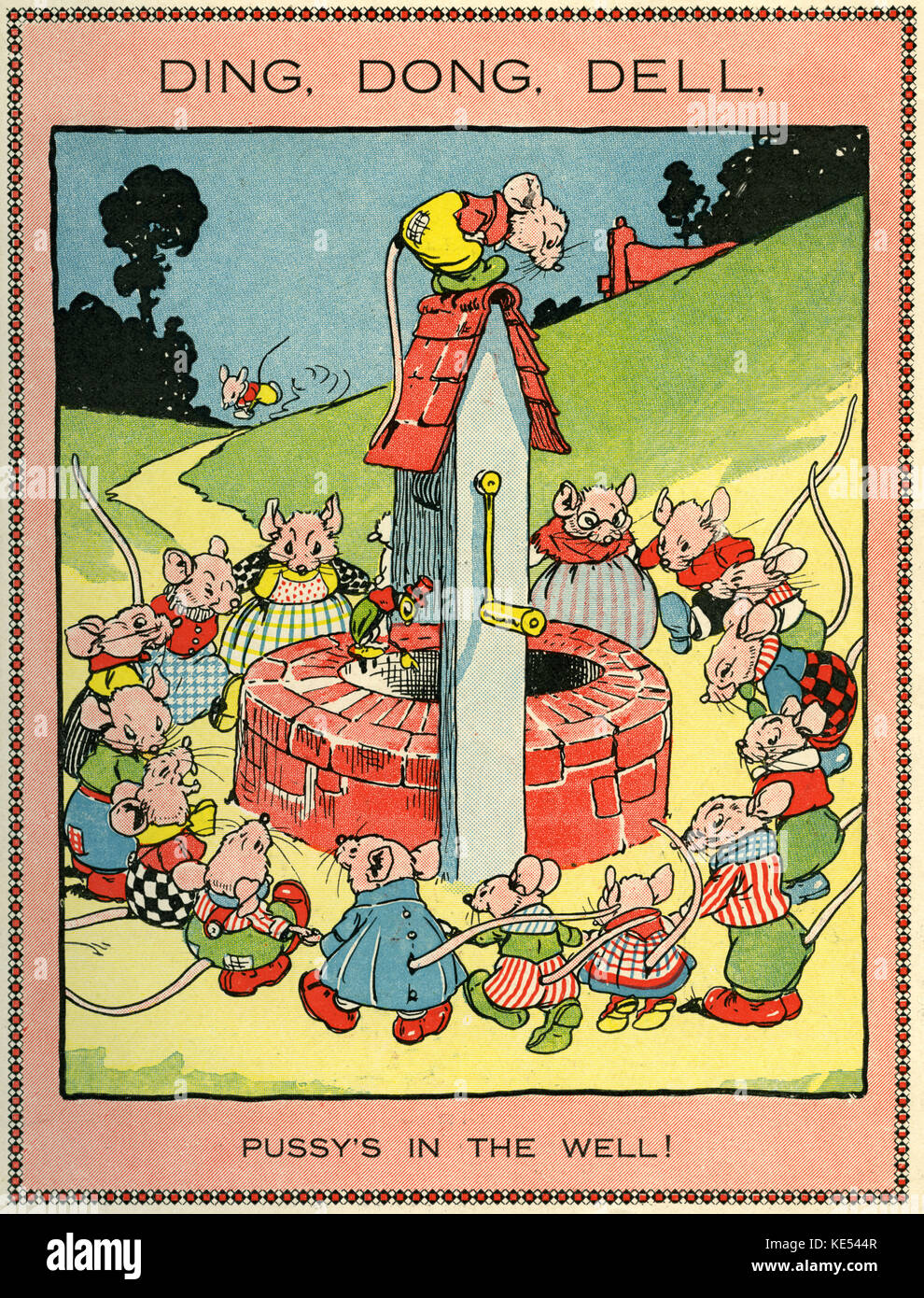 Ding Dong Dell Pussys In The Well From The 1923 Wonderland Annual