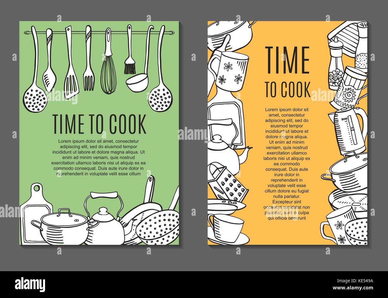 Frame background kitchen utensils Stock Vector Images - Alamy