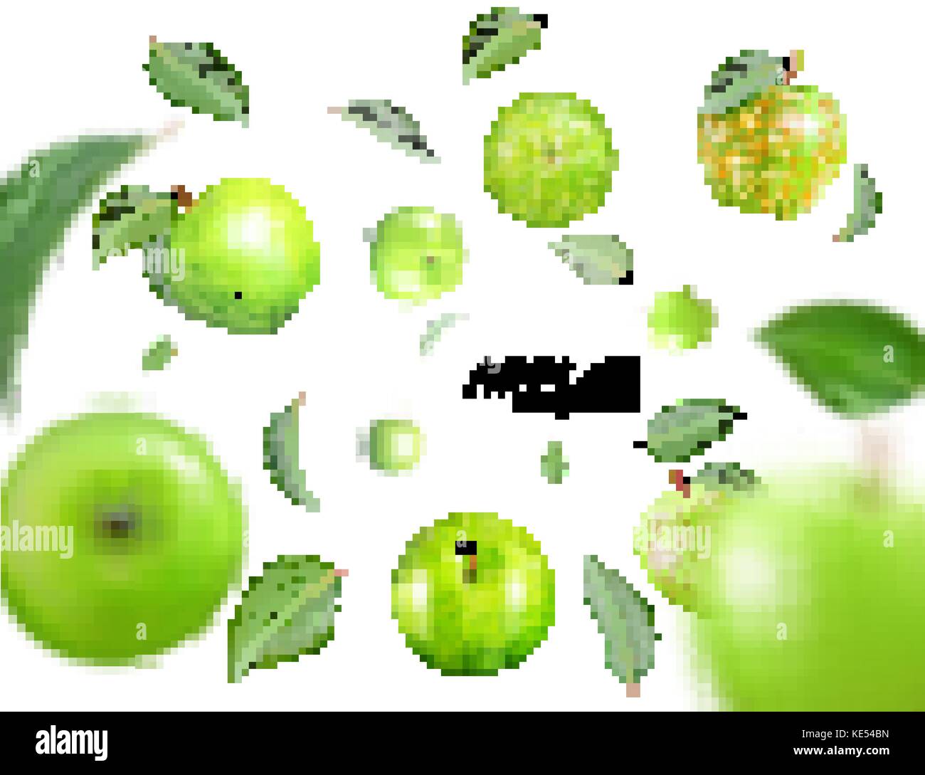 Apple falling Stock Vector Images - Alamy