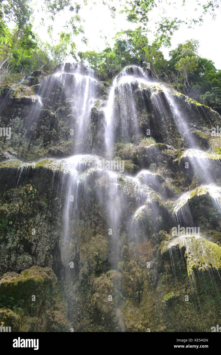 The Tumalog waterfall in Oslob, Philippines. Pic was taken in Cebu, the ...