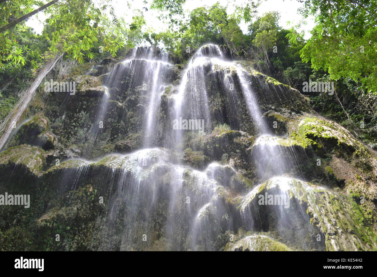The Tumalog waterfall in Oslob, Philippines. Pic was taken in Cebu, the ...
