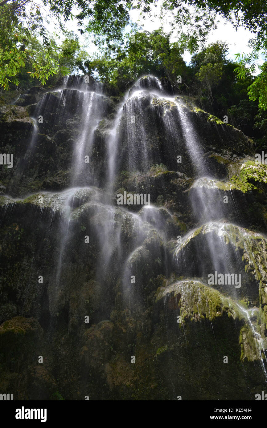 The Tumalog waterfall in Oslob, Philippines. Pic was taken in Cebu, the ...