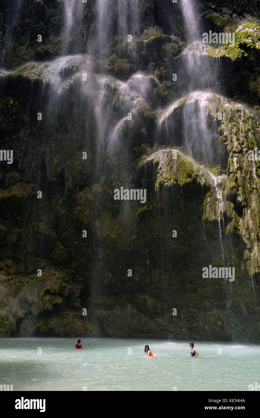 The Tumalog waterfall in Oslob, Philippines. Pic was taken in Cebu, the ...