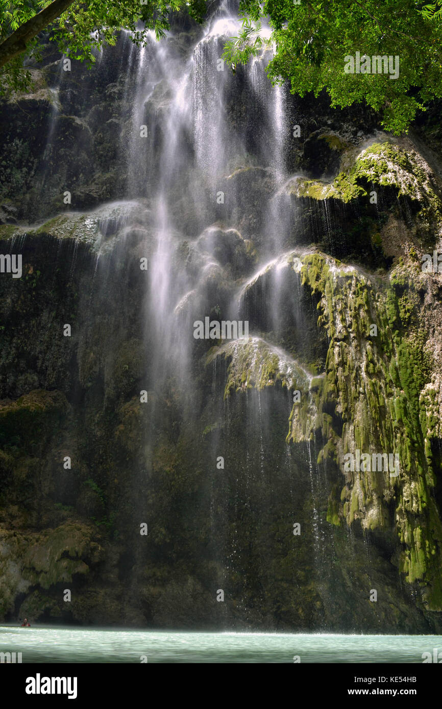 The Tumalog waterfall in Oslob, Philippines. Pic was taken in Cebu, the ...
