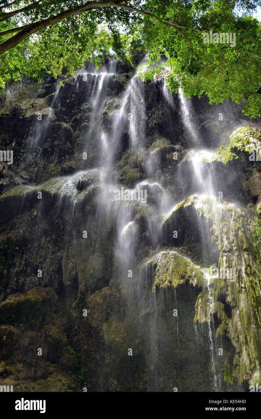The Tumalog waterfall in Oslob, Philippines. Pic was taken in Cebu, the ...