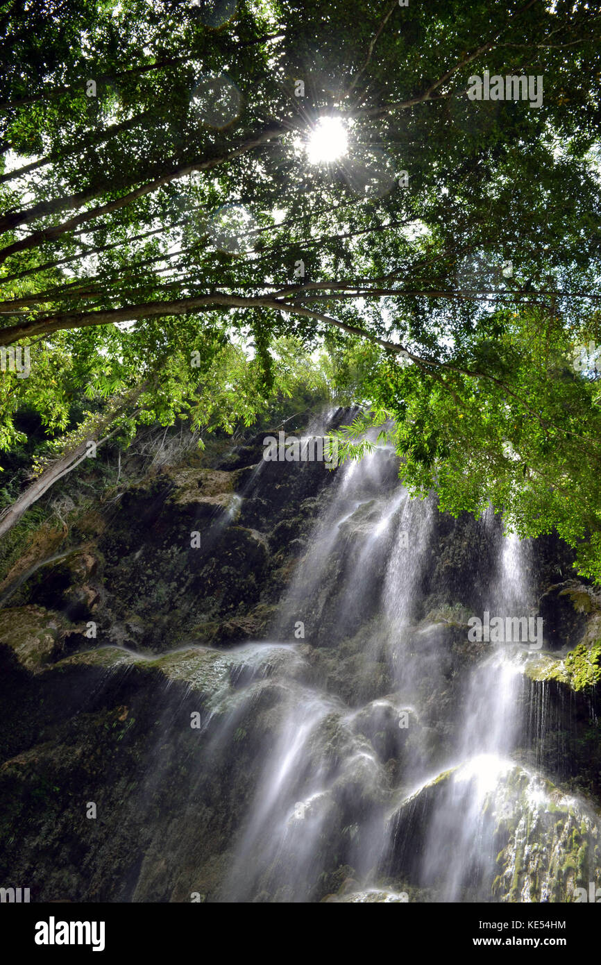 The Tumalog waterfall in Oslob, Philippines. Pic was taken in Cebu, the ...