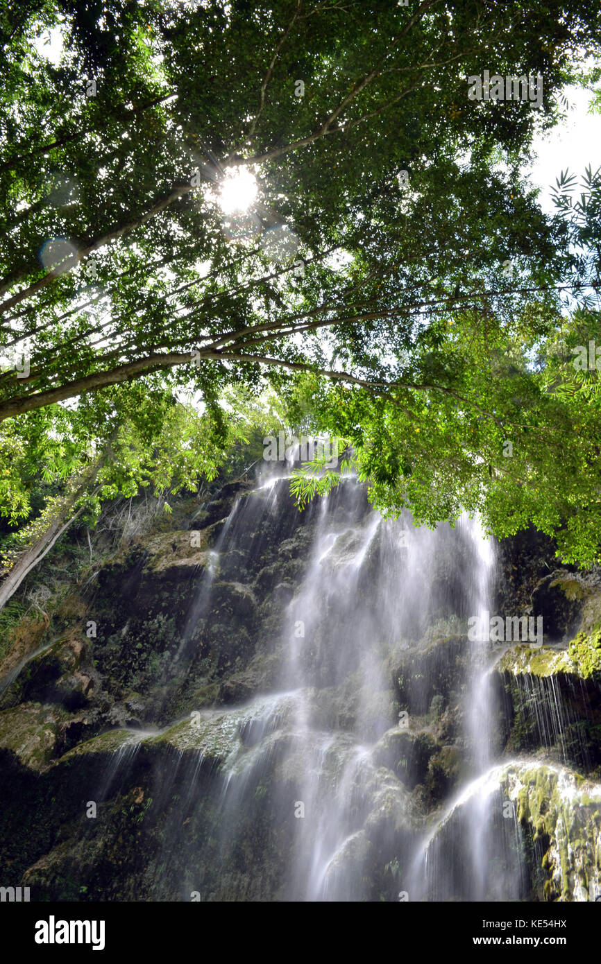 The Tumalog waterfall in Oslob, Philippines. Pic was taken in Cebu, the ...