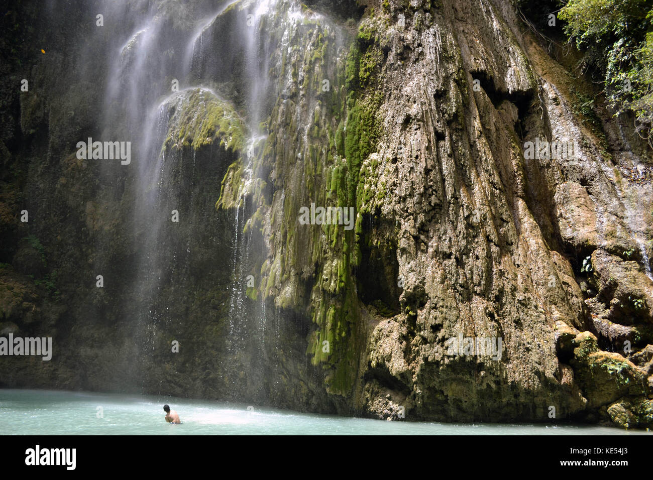 The Tumalog waterfall in Oslob, Philippines. Pic was taken in Cebu, the ...