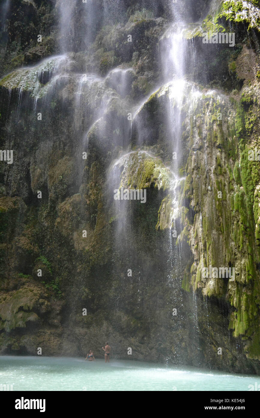The Tumalog waterfall in Oslob, Philippines. Pic was taken in Cebu, the ...