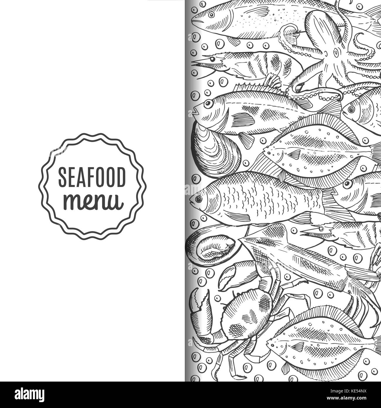template of the fish menu for the restaurant Stock Vector Image & Art ...
