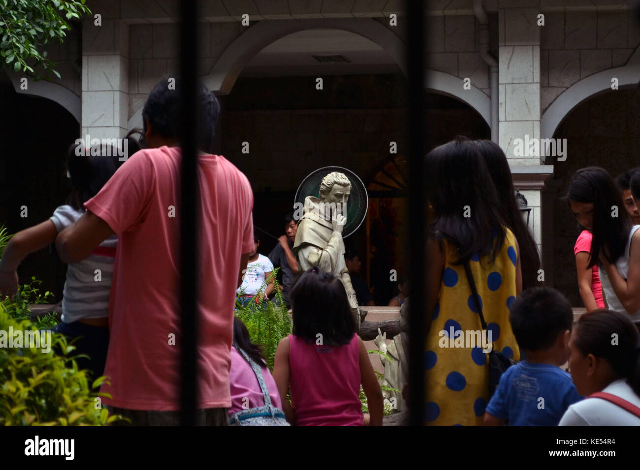 The thinking saint at one church in Cebu Stock Photo - Alamy