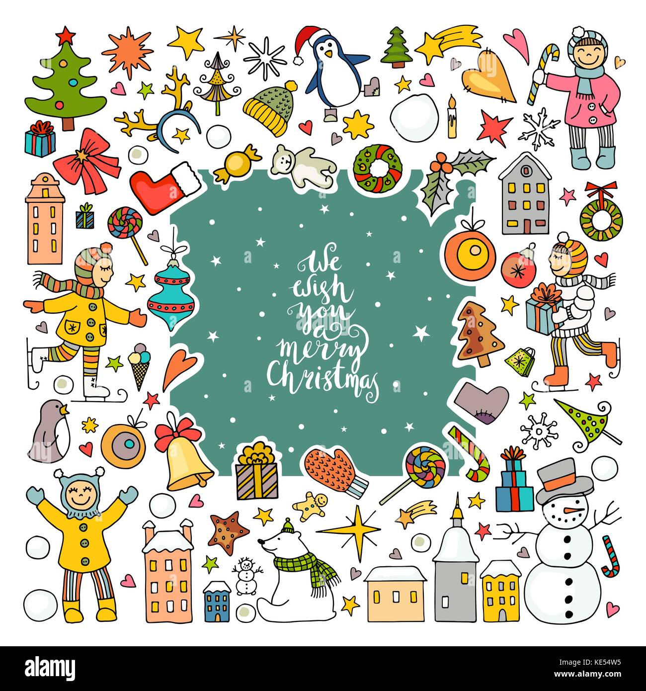 Vector set of different christmas icons Stock Vector Image & Art - Alamy