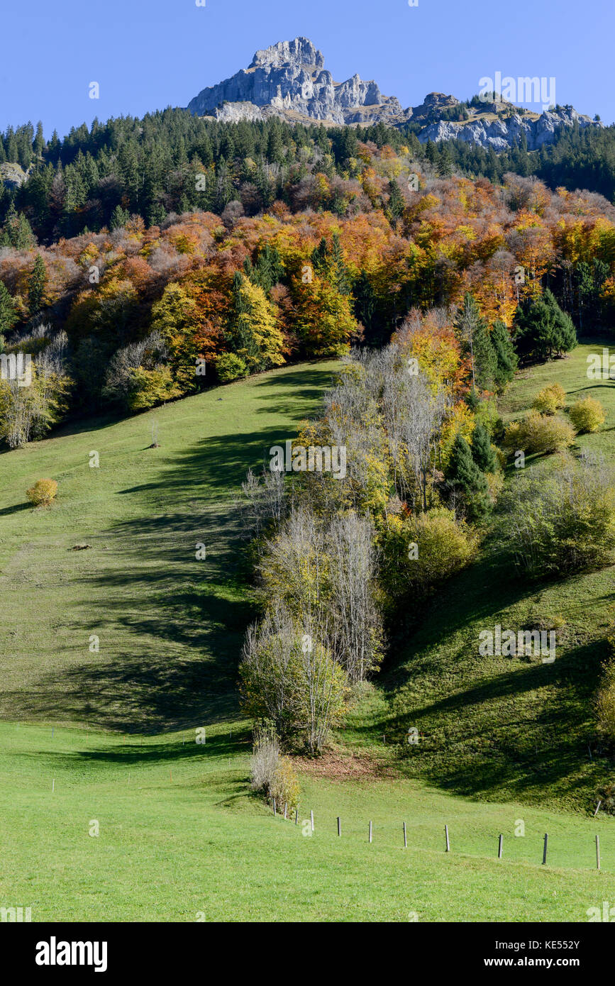 Autumn landscape of Engelberg on the Swiss alps Stock Photo - Alamy