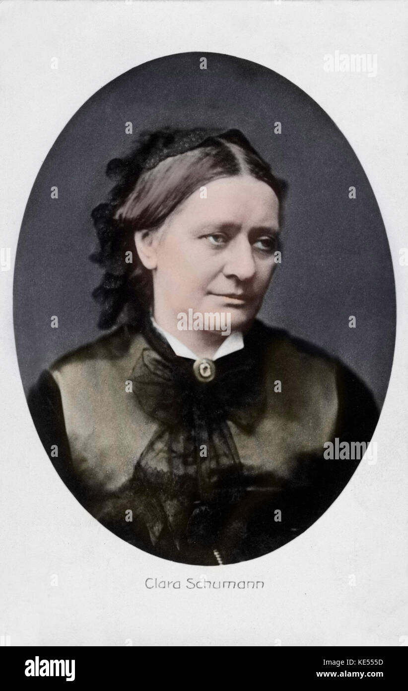 Clara Schumann photograph in middle age. German pianist and composer (1819-1896 Stock Photo - Alamy