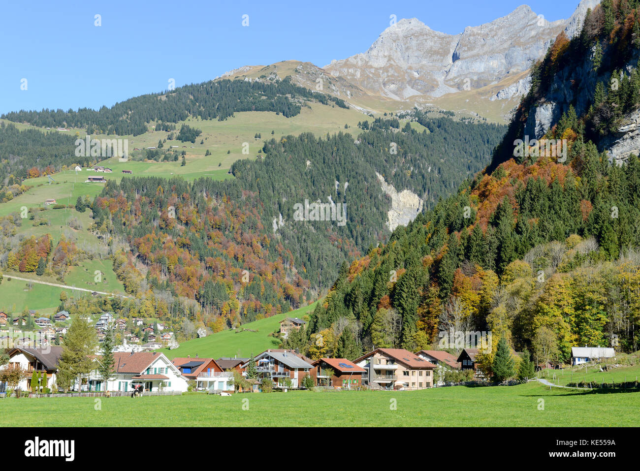 Engelberg, Switzerland - 15 October 2017: Autumn landscape at the ...