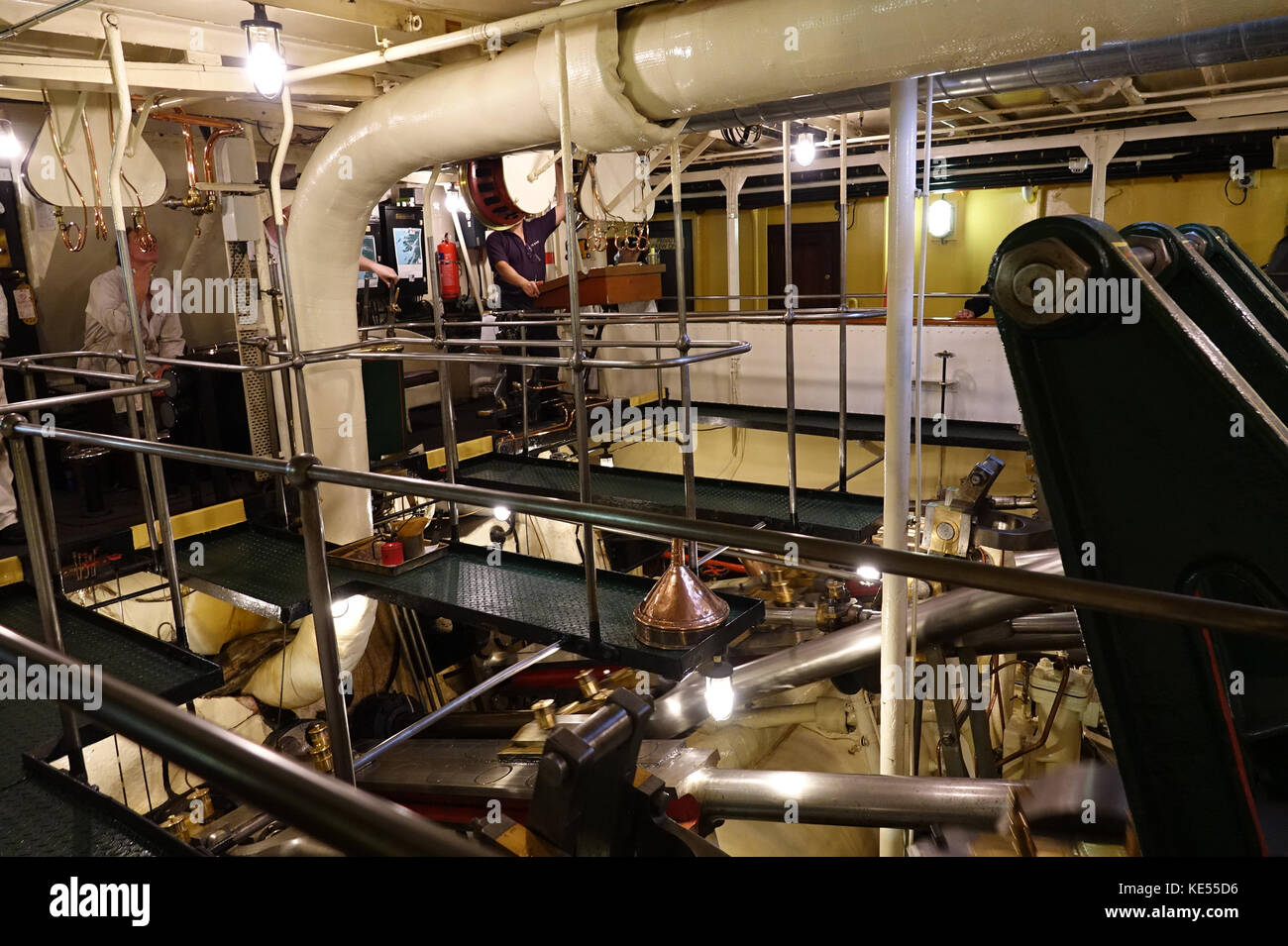 the working engine room on a paddle steamer Stock Photo - Alamy