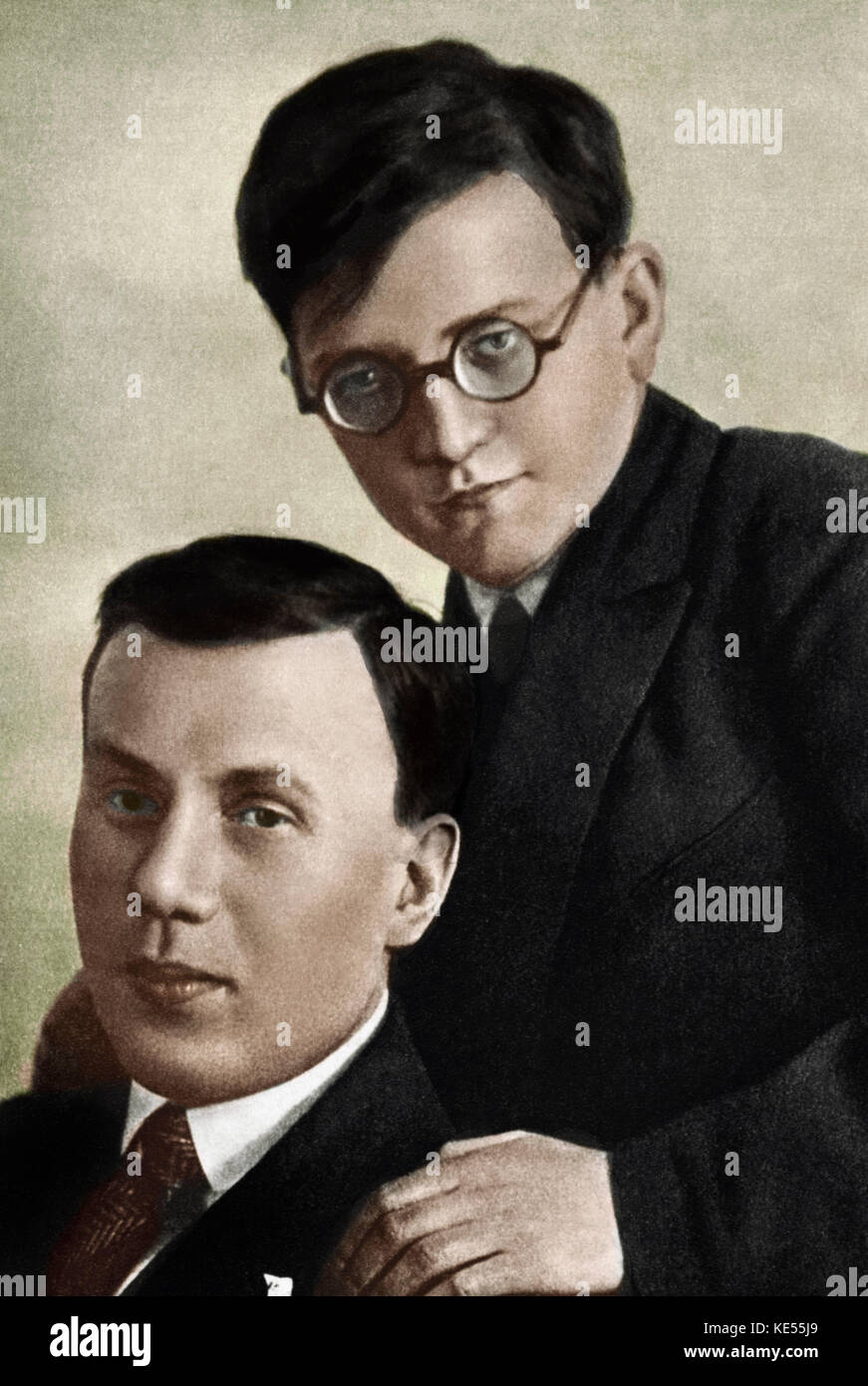 Dmitri Shostakovich , Russian composer, with Ivan Sollyartinsky, art ... Dmitri Shostakovich , Russian composer, with Ivan Sollyartinsky, art ...