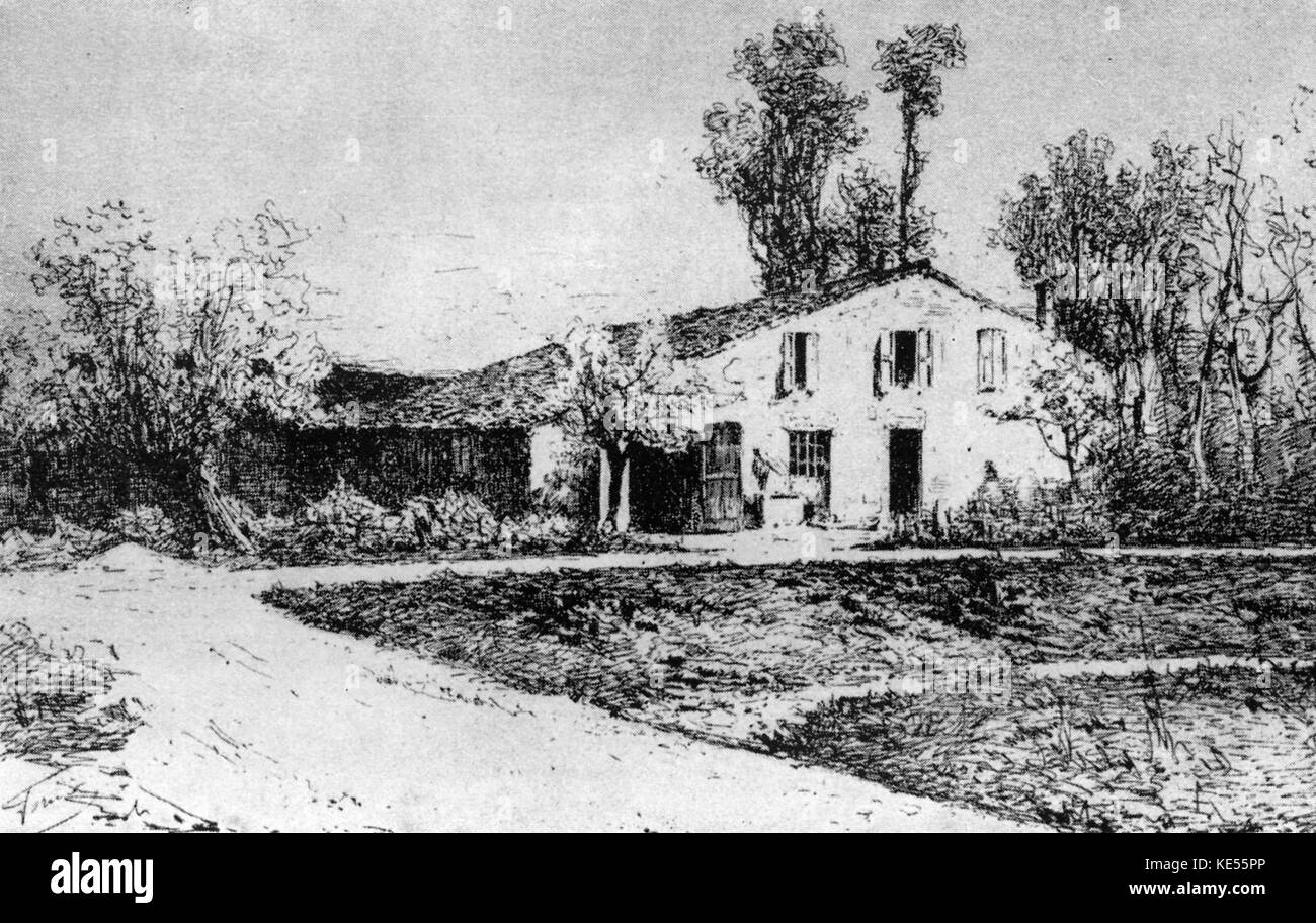 The house where Verdi was born in Roncole, Parma, Italy. Photograph ...
