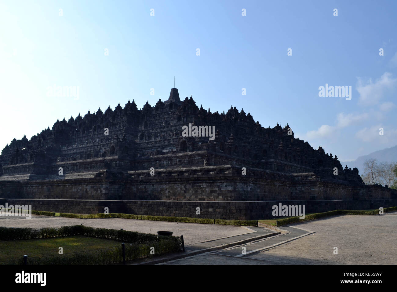 Closer walk to Borobudur, the biggest Buddhist temple in the world. An ...