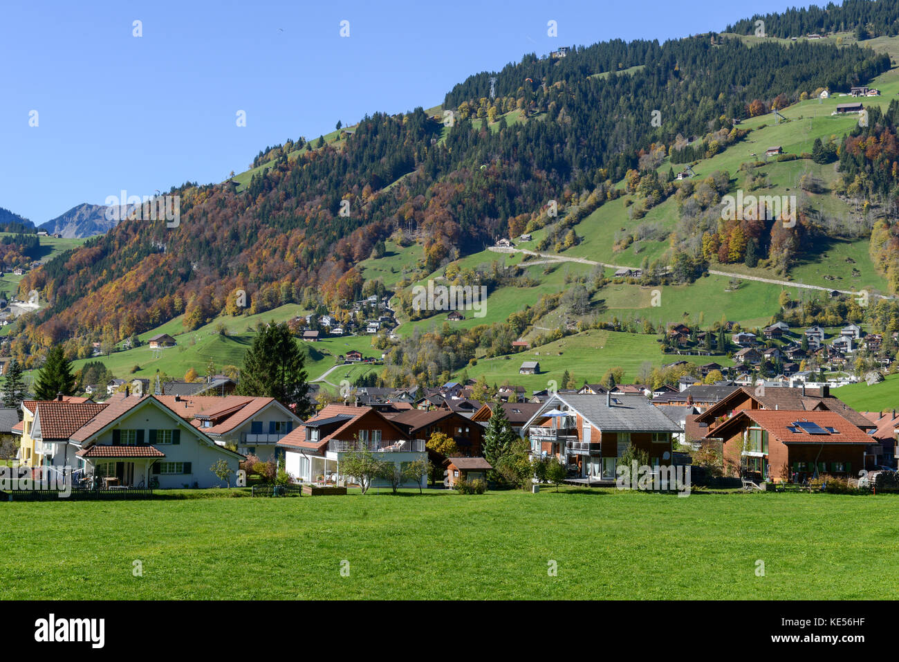 Engelberg, Switzerland - 15 October 2017: Autumn landscape at the ...