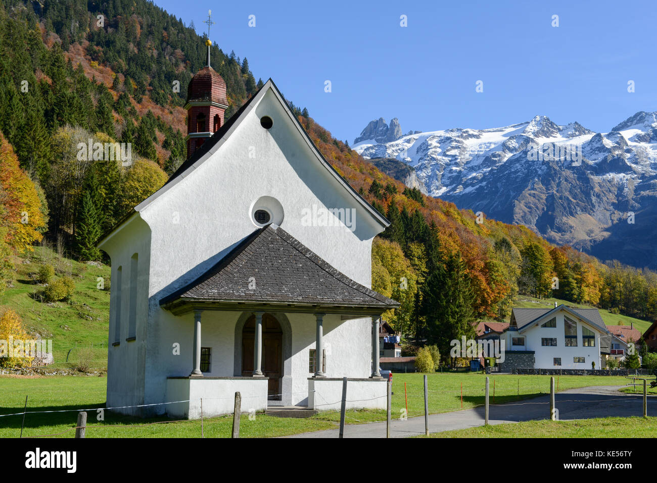 Engelberg, Switzerland - 15 October 2017: Autumn landscape at the ...