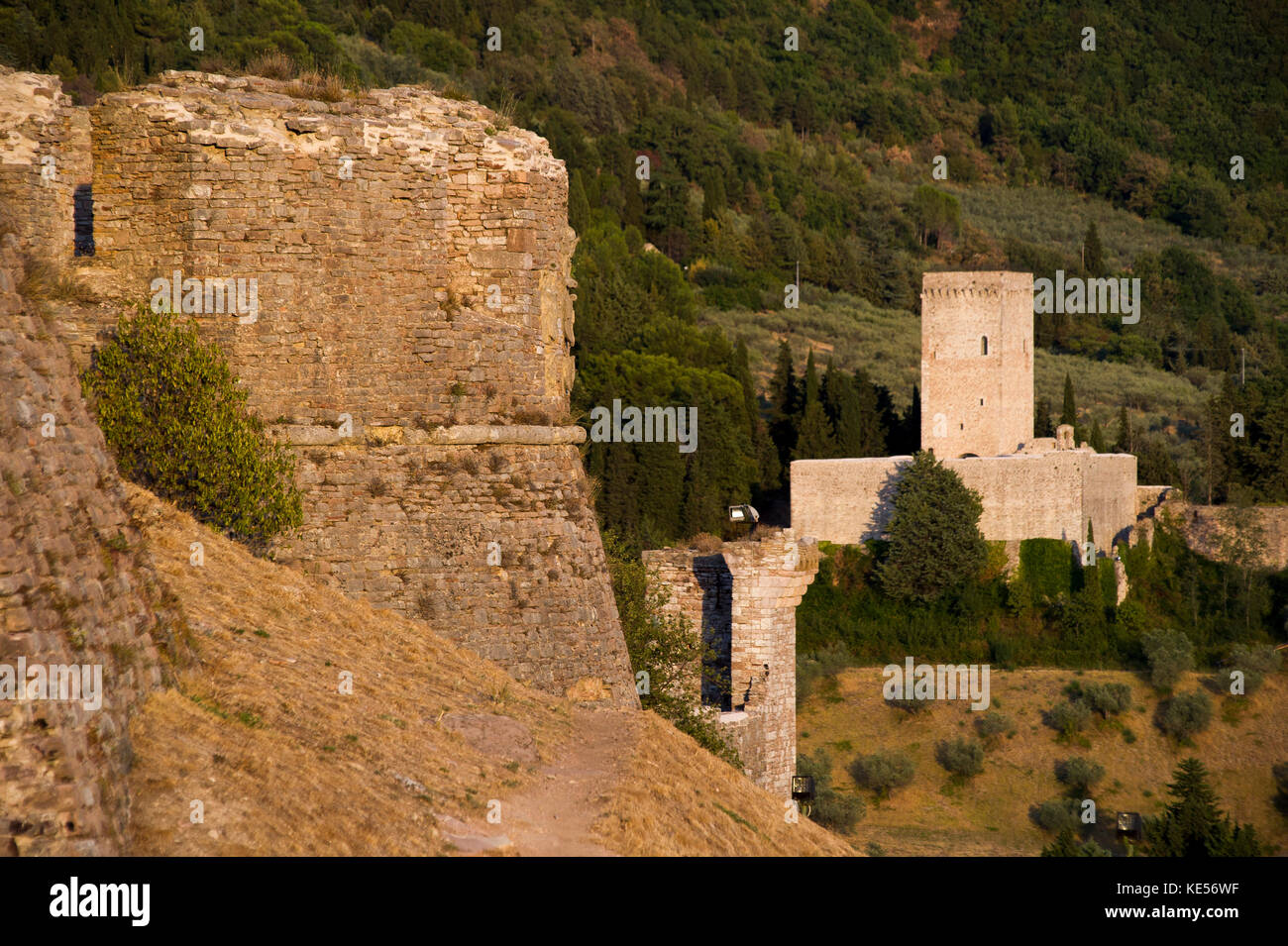 Medieval Rocca Maggiore (fortress) and Rocca Minore (fortress) in ...