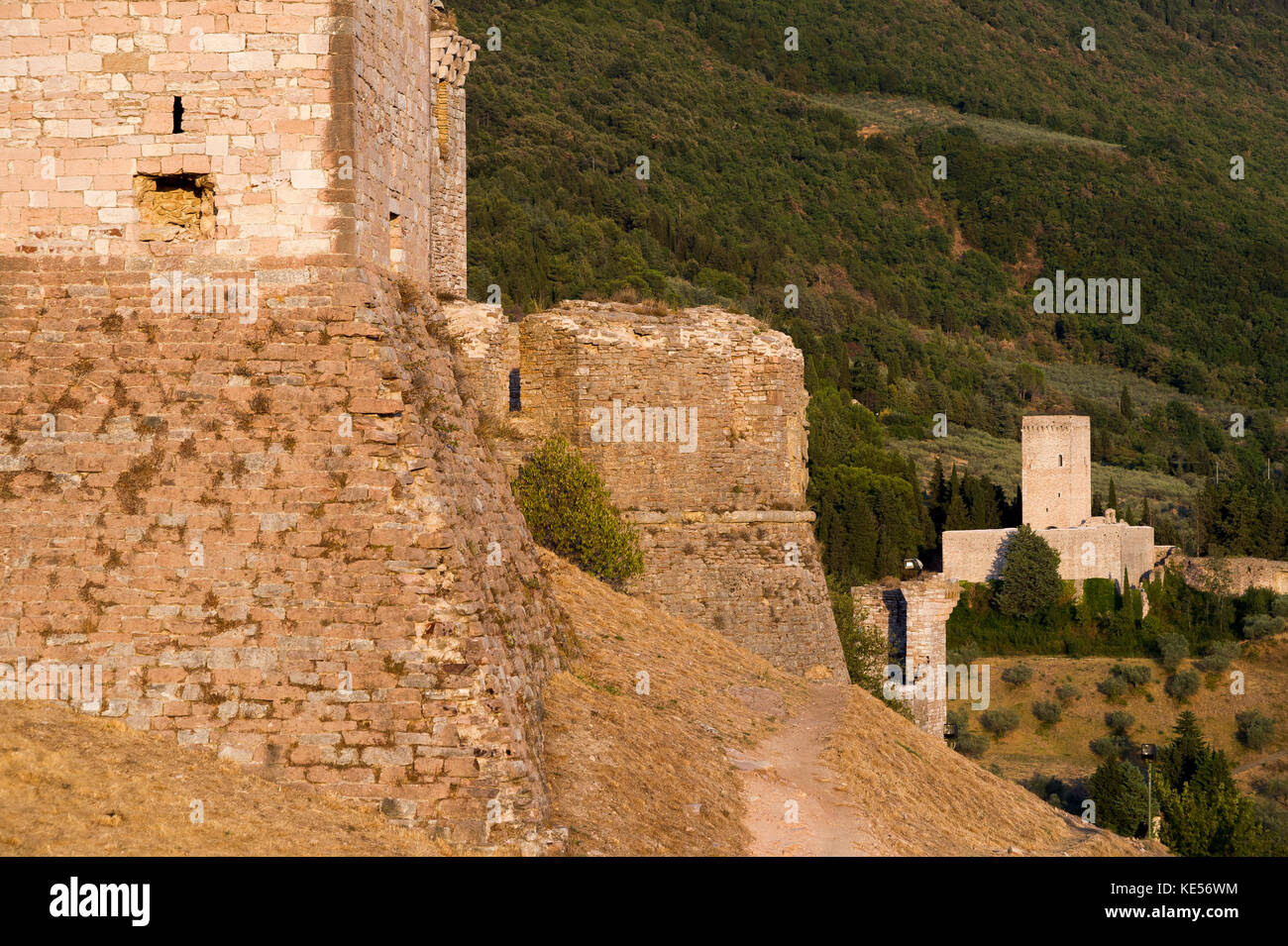 Medieval Rocca Maggiore (fortress) and Rocca Minore (fortress) in ...