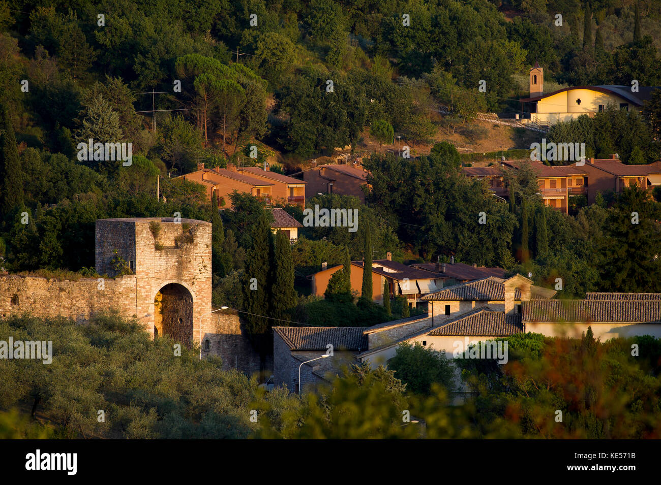 Medieval Porta Cappuccini (Capuchin Gate) to Old town in Assisi, Umbria ...