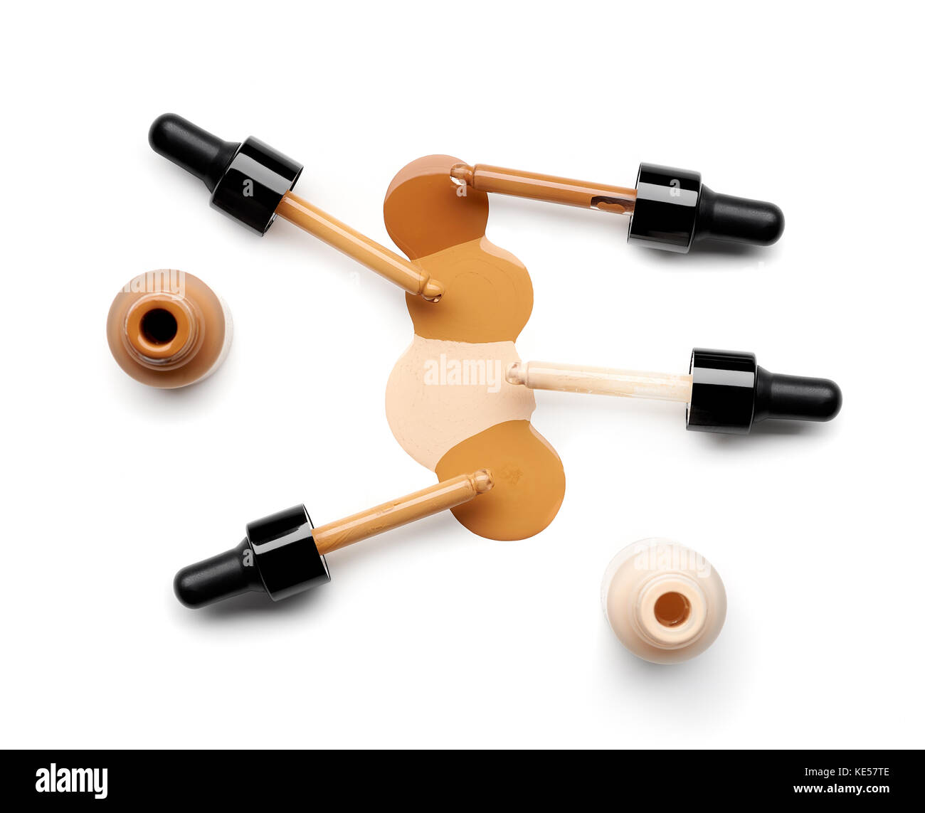 makeup liquid foundation on white background Stock Photo - Alamy