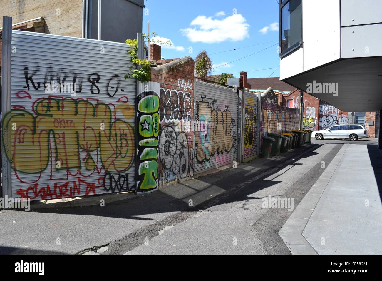 Graffiti and Mural in Melbourne, Victoria - Australia. Pic was taken in September 2016 Stock ...