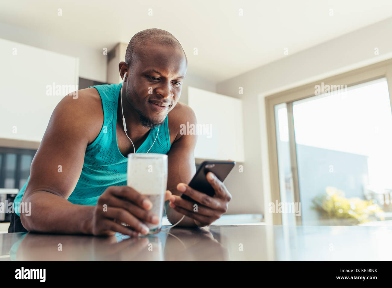 Male drinking milkshake hi-res stock photography and images - Alamy