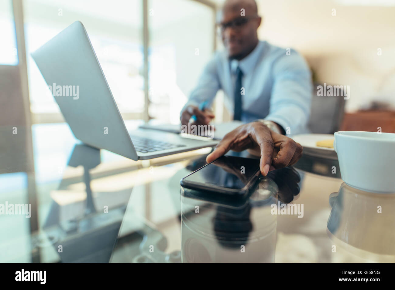Hand reaching out of computer hi-res stock photography and images - Alamy